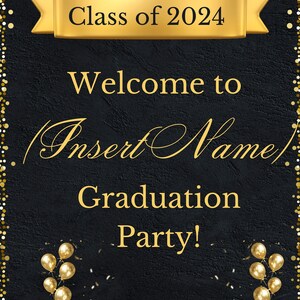 Editable Graduation Welcome Poster, Party, Poster, Graduation Party ...