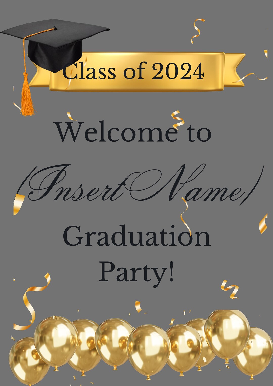 Editable Graduation Welcome Poster, Party, Poster, Graduation Party ...