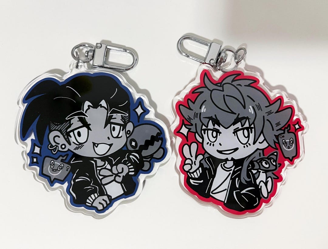 PKMN Keychains - Raihan and Leon Selfie Time Pokemon Trainers Clear ...