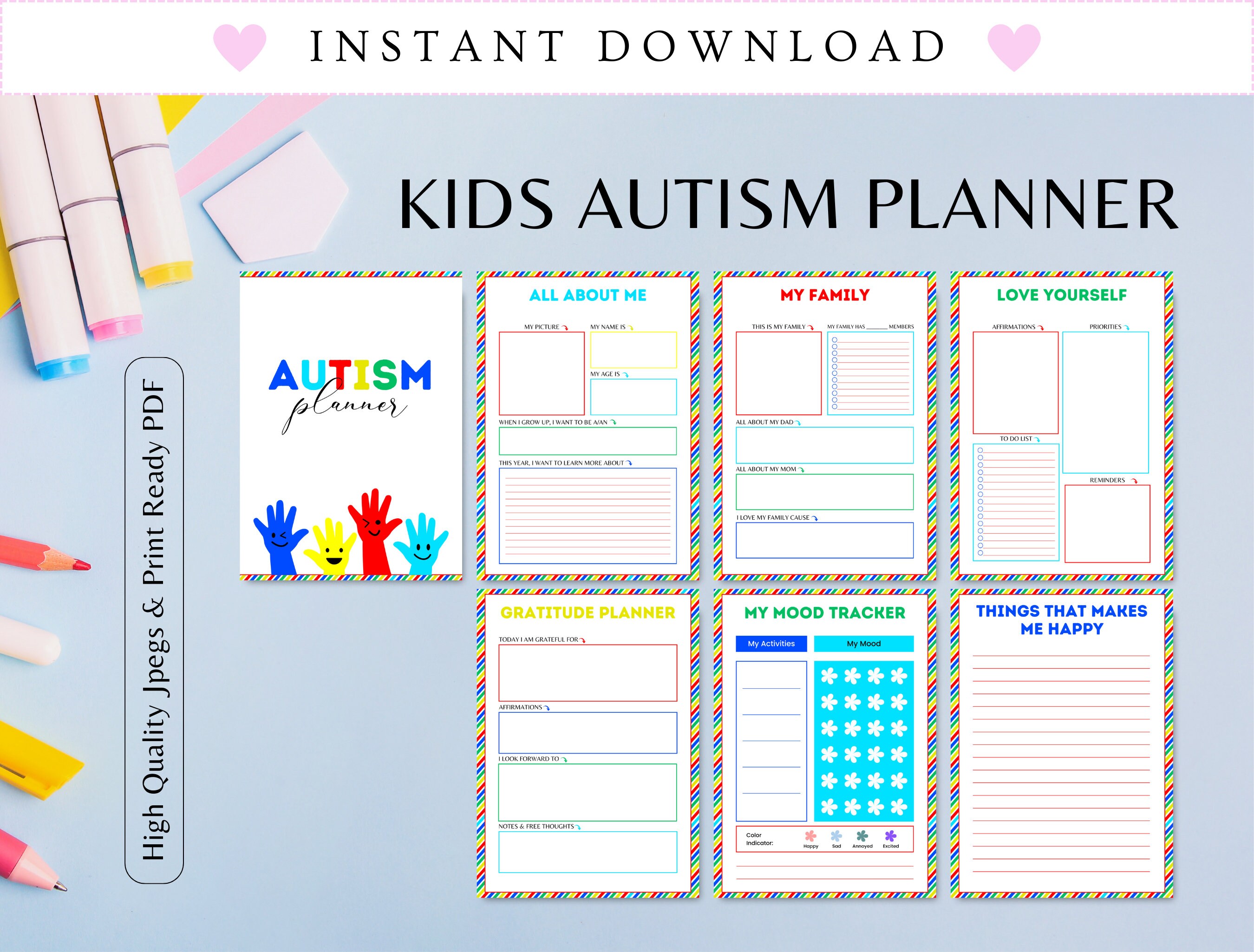 Autism Kids Planner Printable, Autism Planner Printable, Autism ...