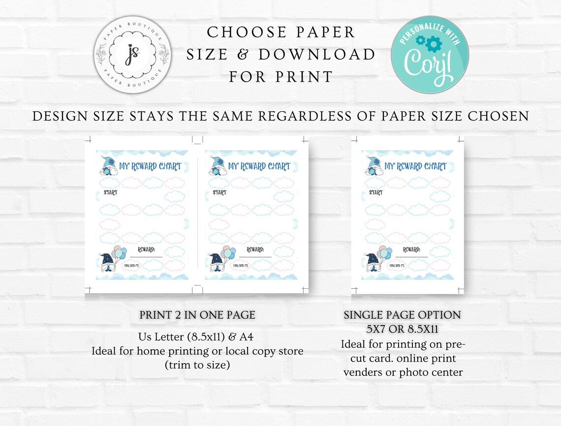 Winter Reward Chart, Printable Reward Chart, Reward Chart for Kid ...
