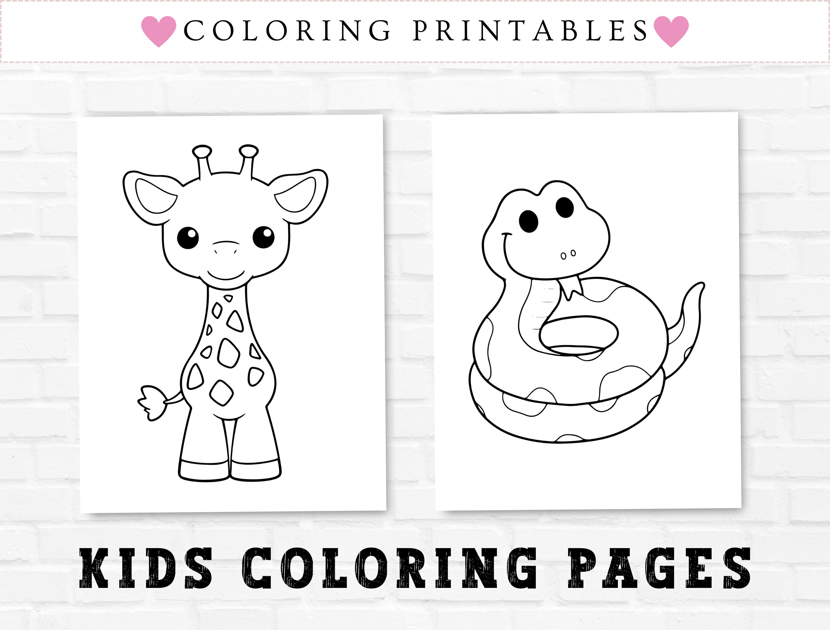 Printable Wild Animal Coloring Pages for Kids, Wild Animals Coloring ...