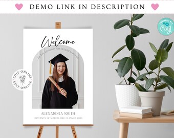 Graduation Party Welcome Sign Template, Photo Graduation Welcome Poster ...