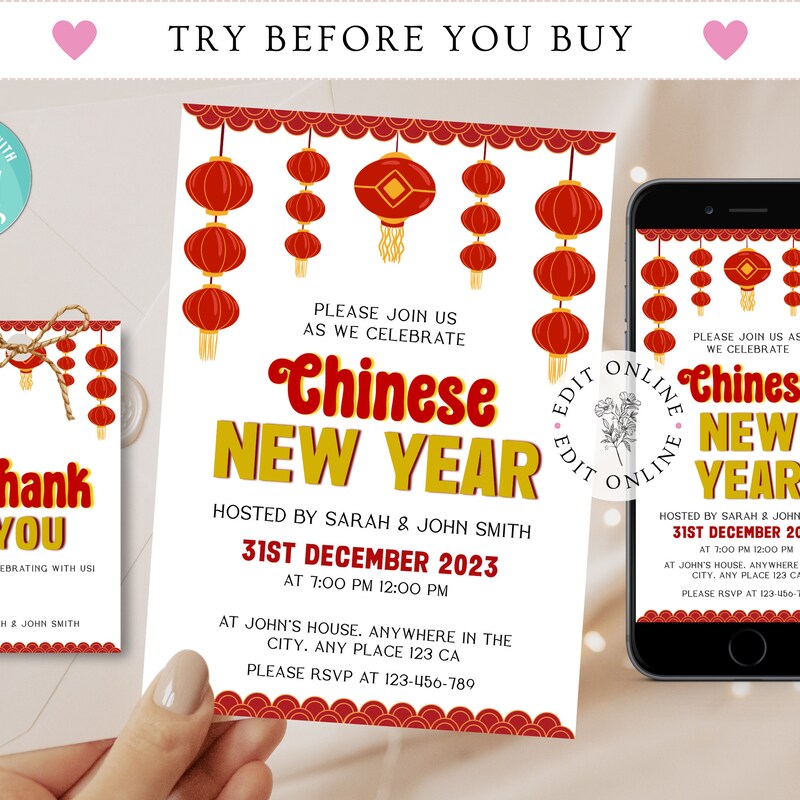 Chinese Invitation - Etsy