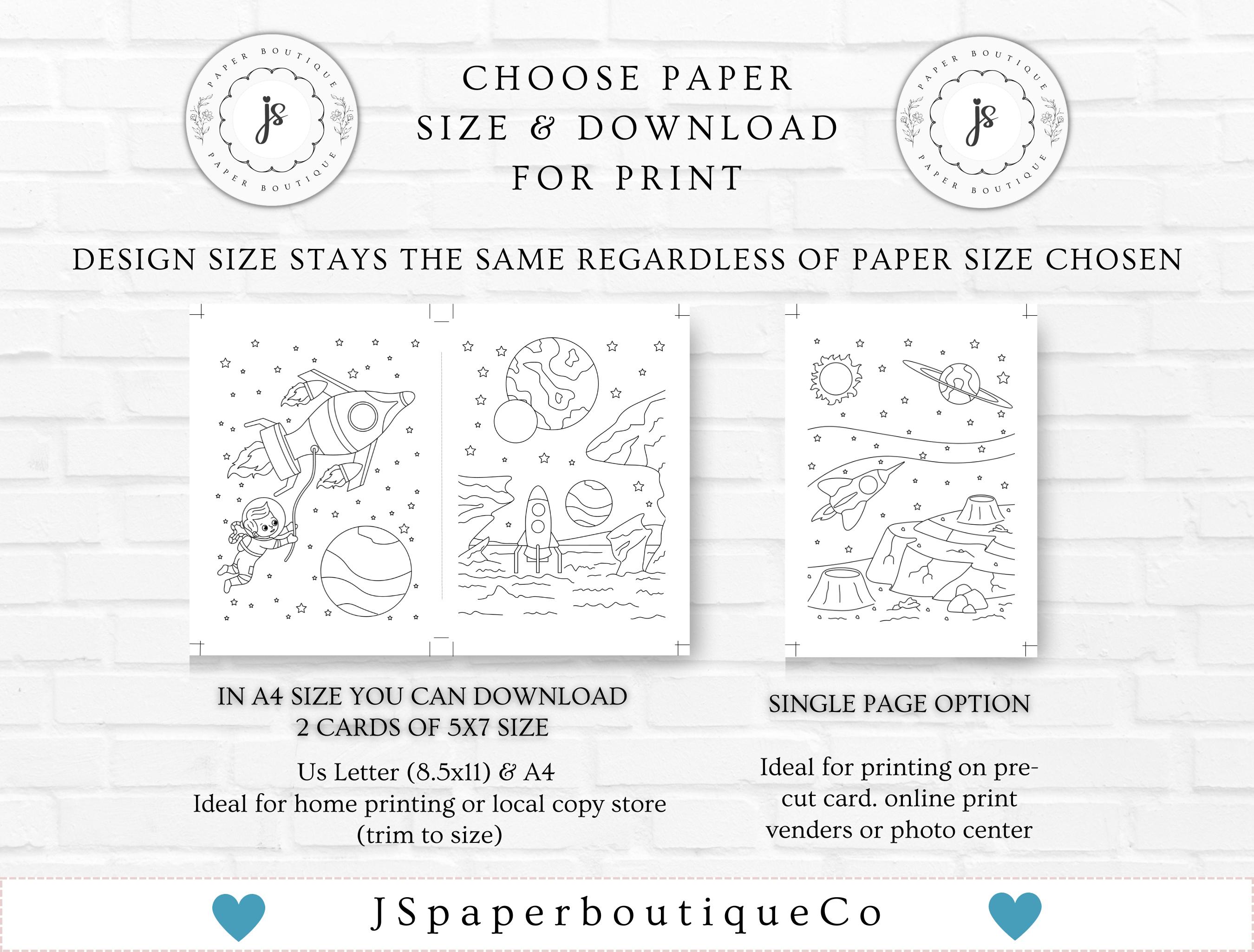 Space Coloring Pages for Kids, Planets Coloring Book, Preschool Space ...