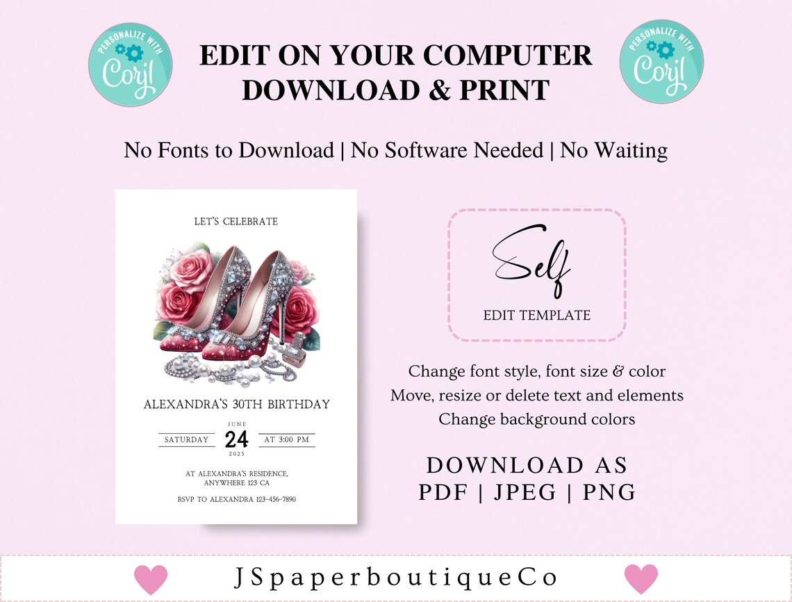 Adult Birthday Party Invitation, Adult Invitation, Women's Birthday ...