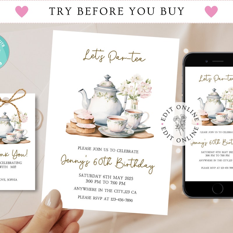 Teapot Invitations - Etsy