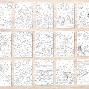 Space Coloring Pages for Kids, Planets Coloring Book, Preschool Space ...