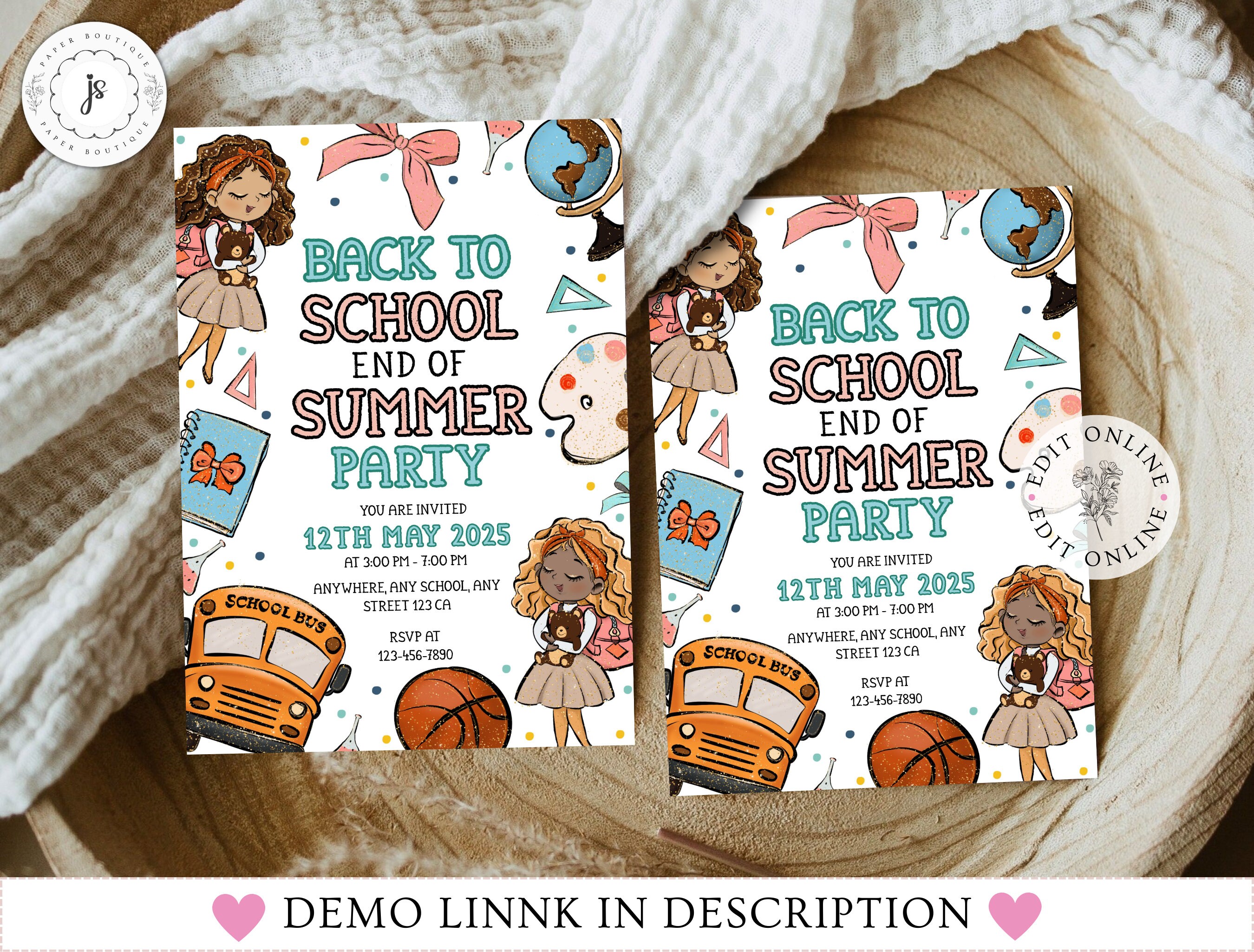 Editable Back to School Party Invitation End of Summer Party - Etsy