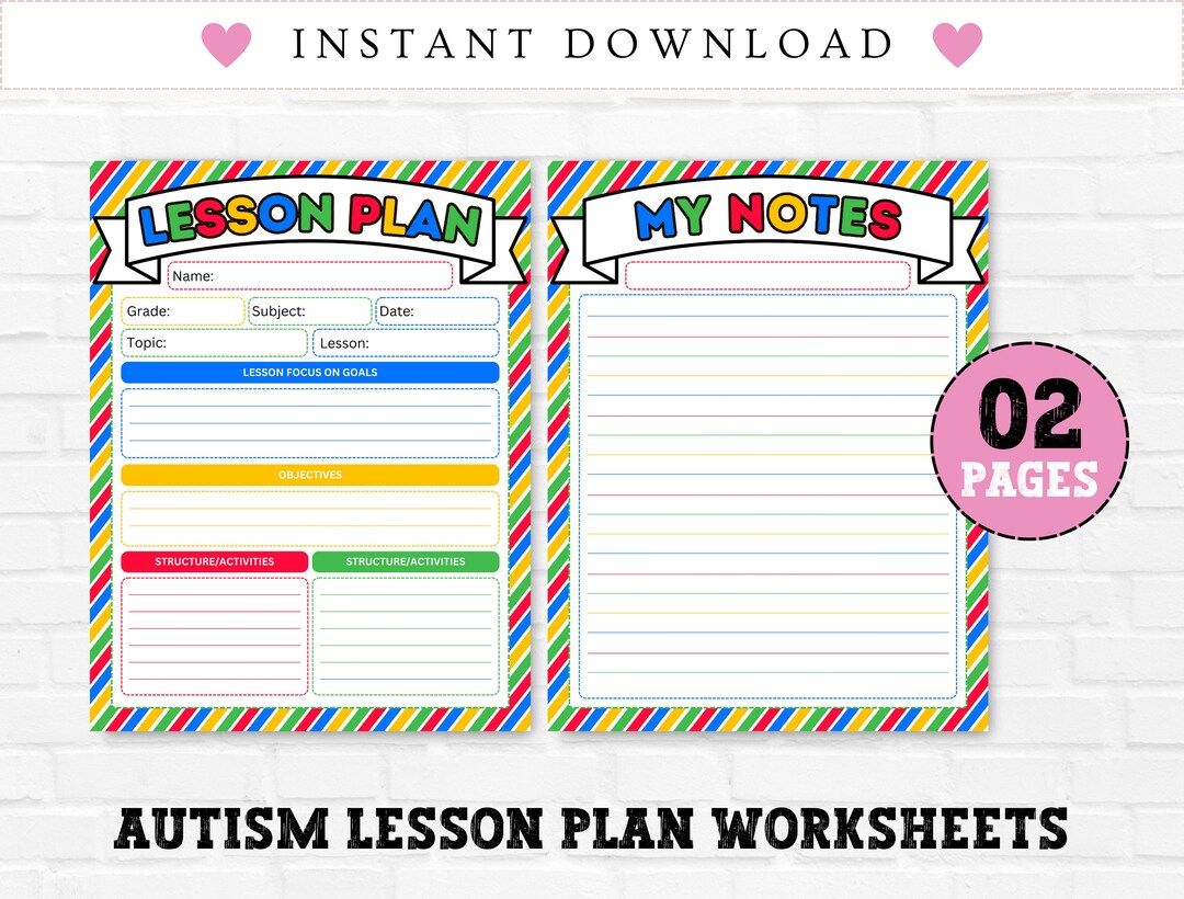 Autism Worksheets, Autism Lesson Plan Worksheets, Autism Awareness ...