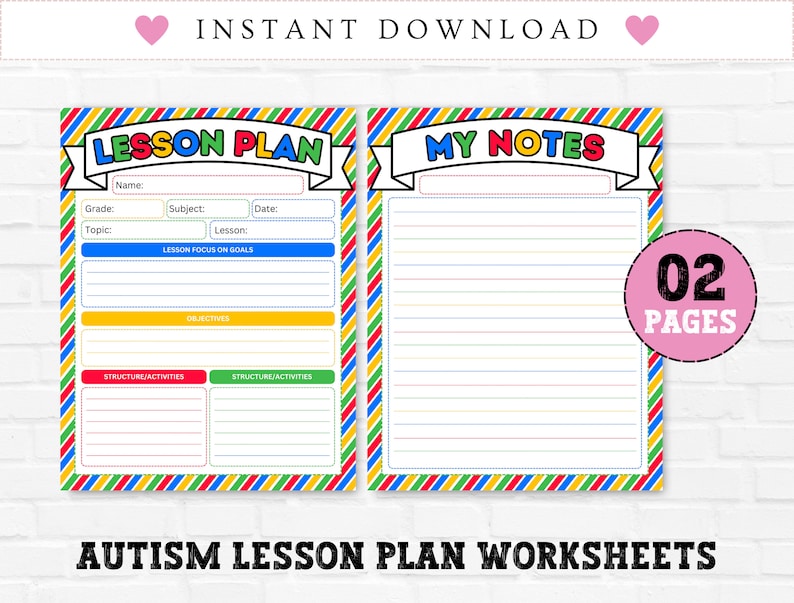 Autism Worksheets, Autism Lesson Plan Worksheets, Autism Awareness ...