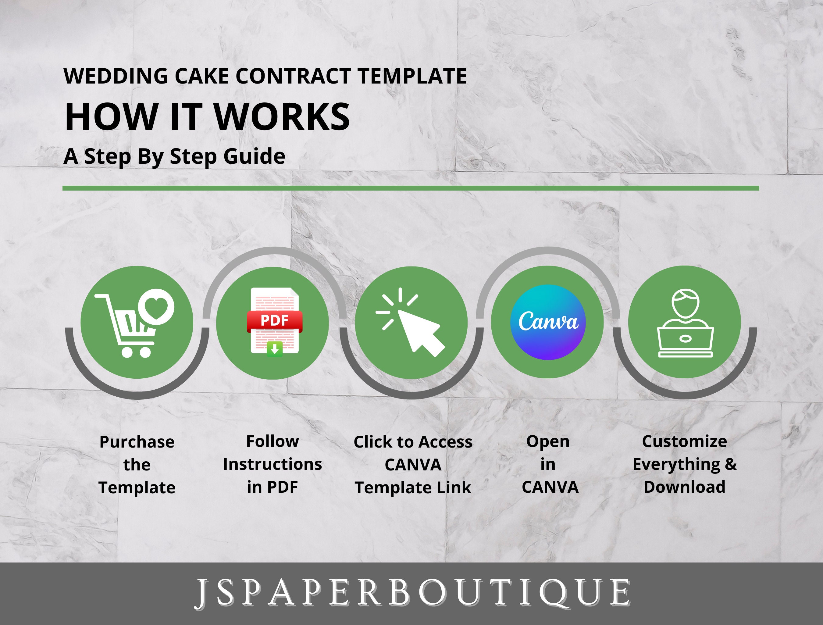 Wedding Cake Contract Template, Wedding Cake Order Template, Canva ...