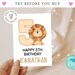 Happy Birthday Card Printable Birthday Card Printable Lion - Etsy