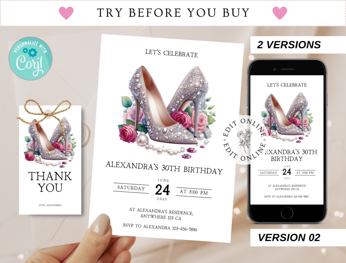 Adult Birthday Party Invitation, Adult Invitation, Women's Birthday ...