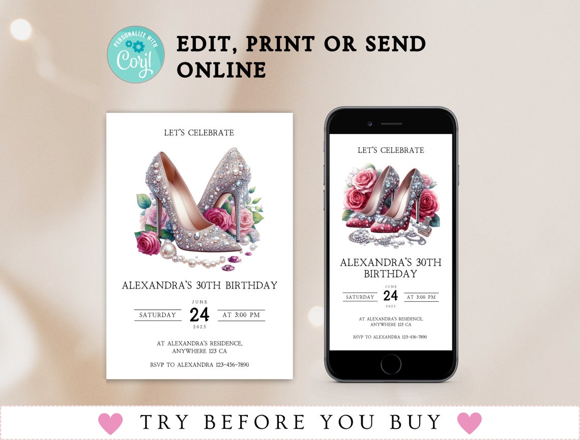 Adult Birthday Party Invitation, Adult Invitation, Women's Birthday ...