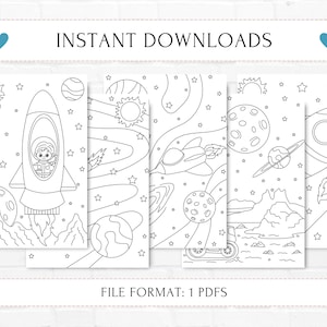 Space Coloring Pages for Kids, Planets Coloring Book, Preschool Space ...