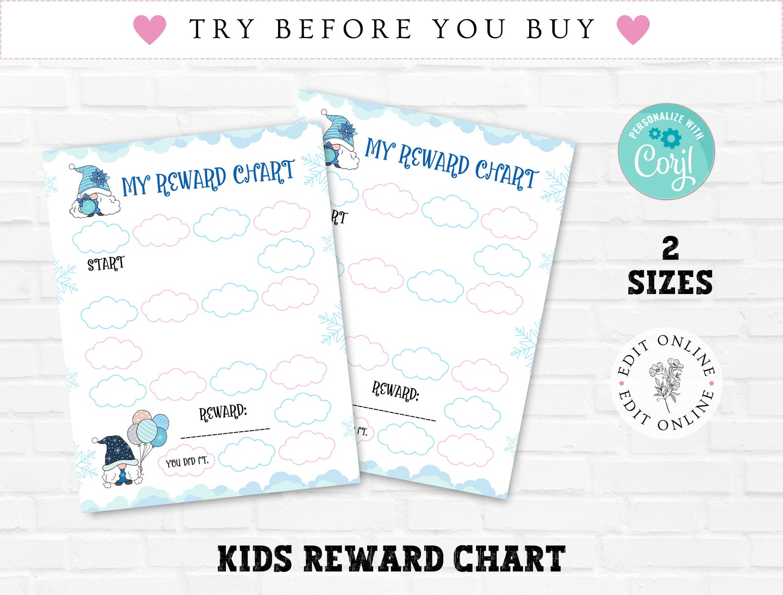 Winter Reward Chart, Printable Reward Chart, Reward Chart for Kid ...