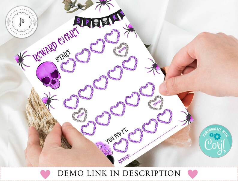 Halloween Reward Chart for Kids, Simple Kids Reward Chart, Trick or ...