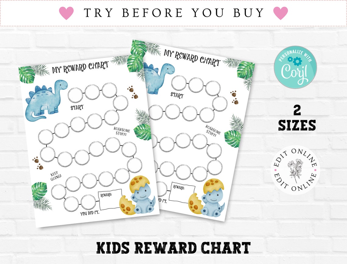 Kids Reward Chart, Reward Chart Printable, Kids Routine Chart ...