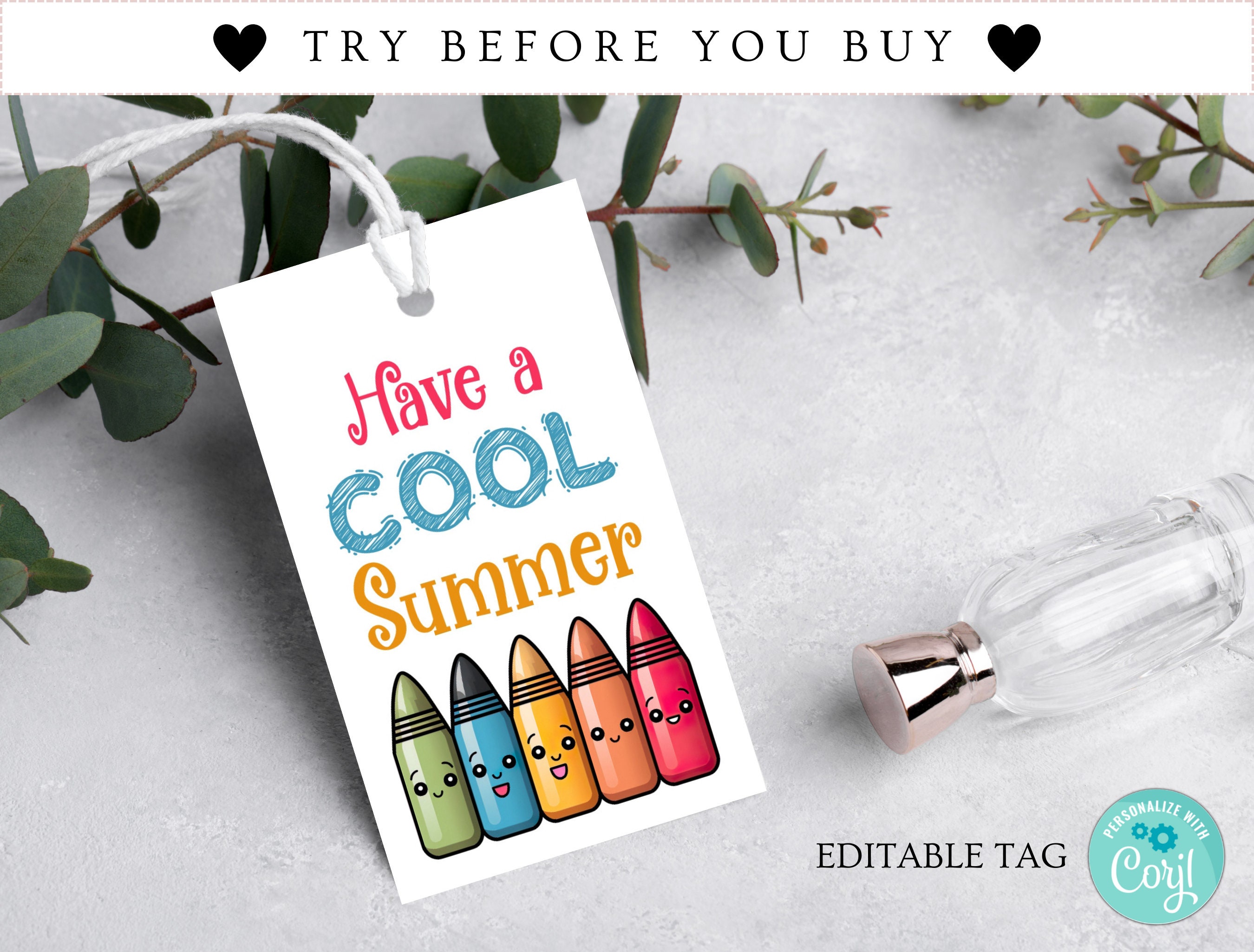 Last Day of School Tag, Editable Have a Cool Summer School Tags, Cool ...