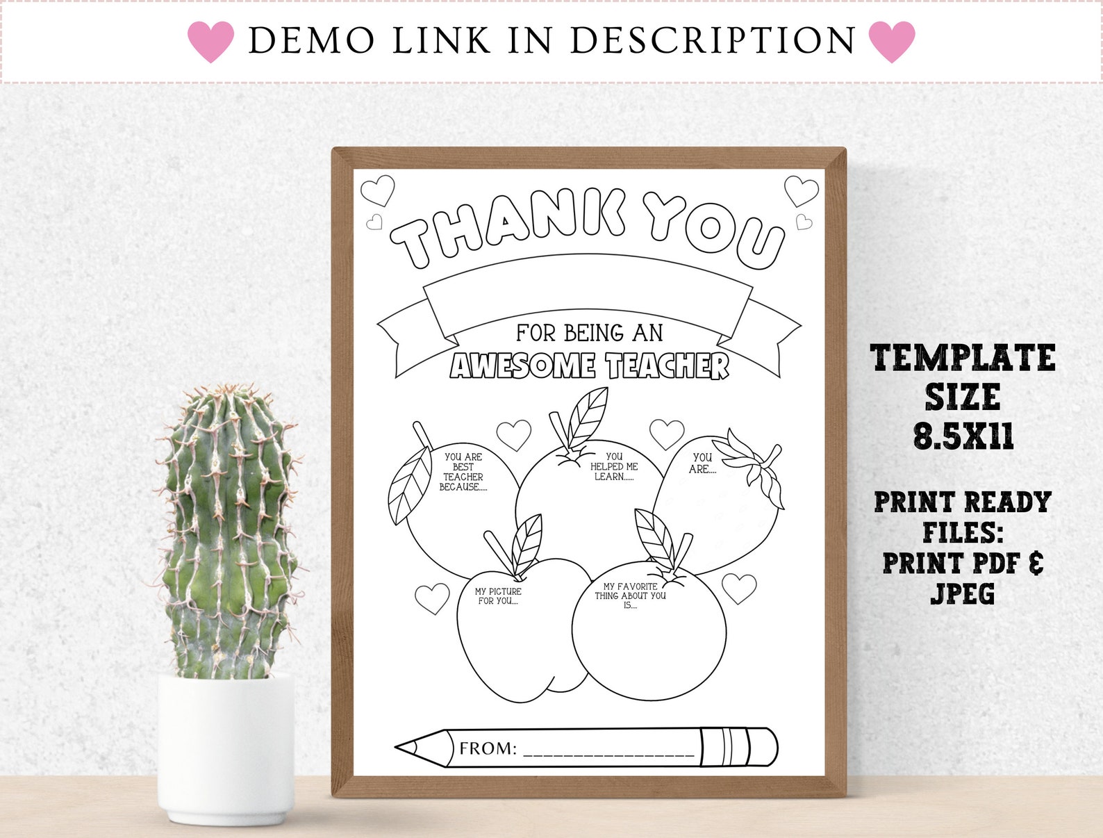 Teacher Appreciation Week Printable, Teacher Appreciation Gift, Thank ...