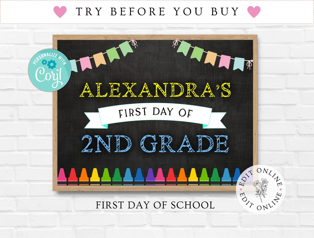 First Day of School Sign, First and Last Day of School Sign, First Day ...