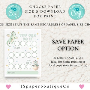 Dragon Reward Chart for Kids Behavior Chart Printable Chore - Etsy
