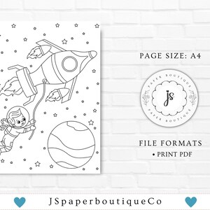 Space Coloring Pages for Kids, Planets Coloring Book, Preschool Space ...