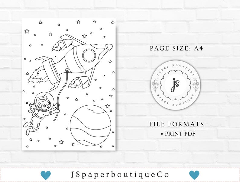 Space Coloring Pages for Kids, Planets Coloring Book, Preschool Space ...