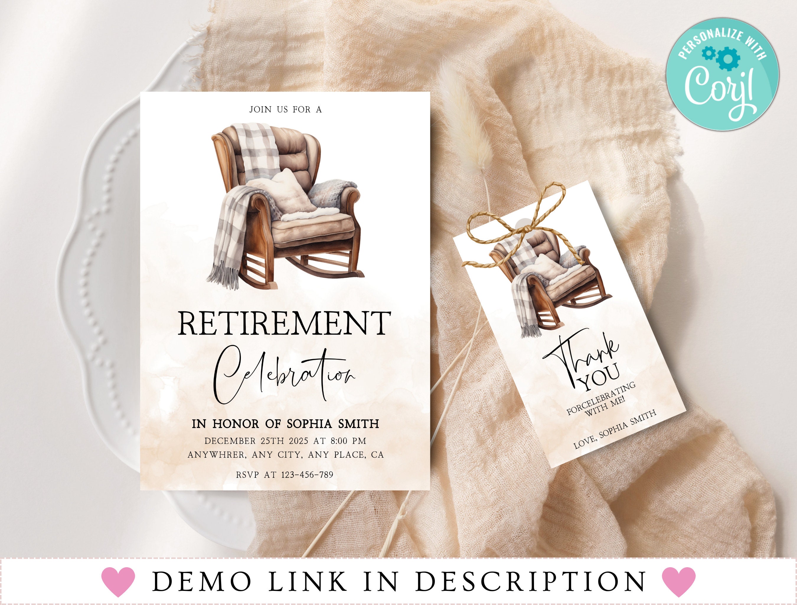 Retirement Invitation, Retirement Party Invitation, Retirement ...