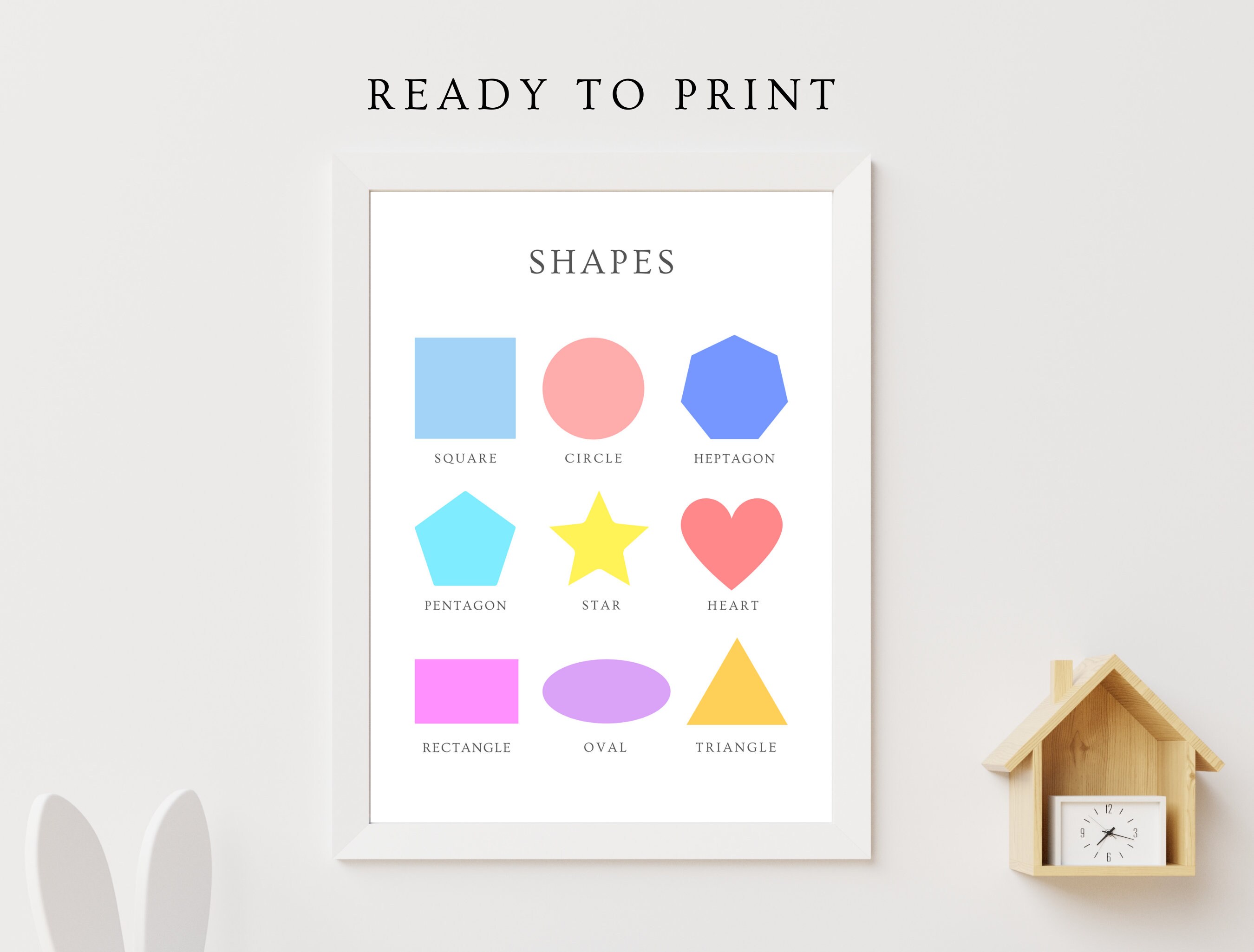 Shapes Poster, Kindergarten Poster, Classroom Poster, Educational ...