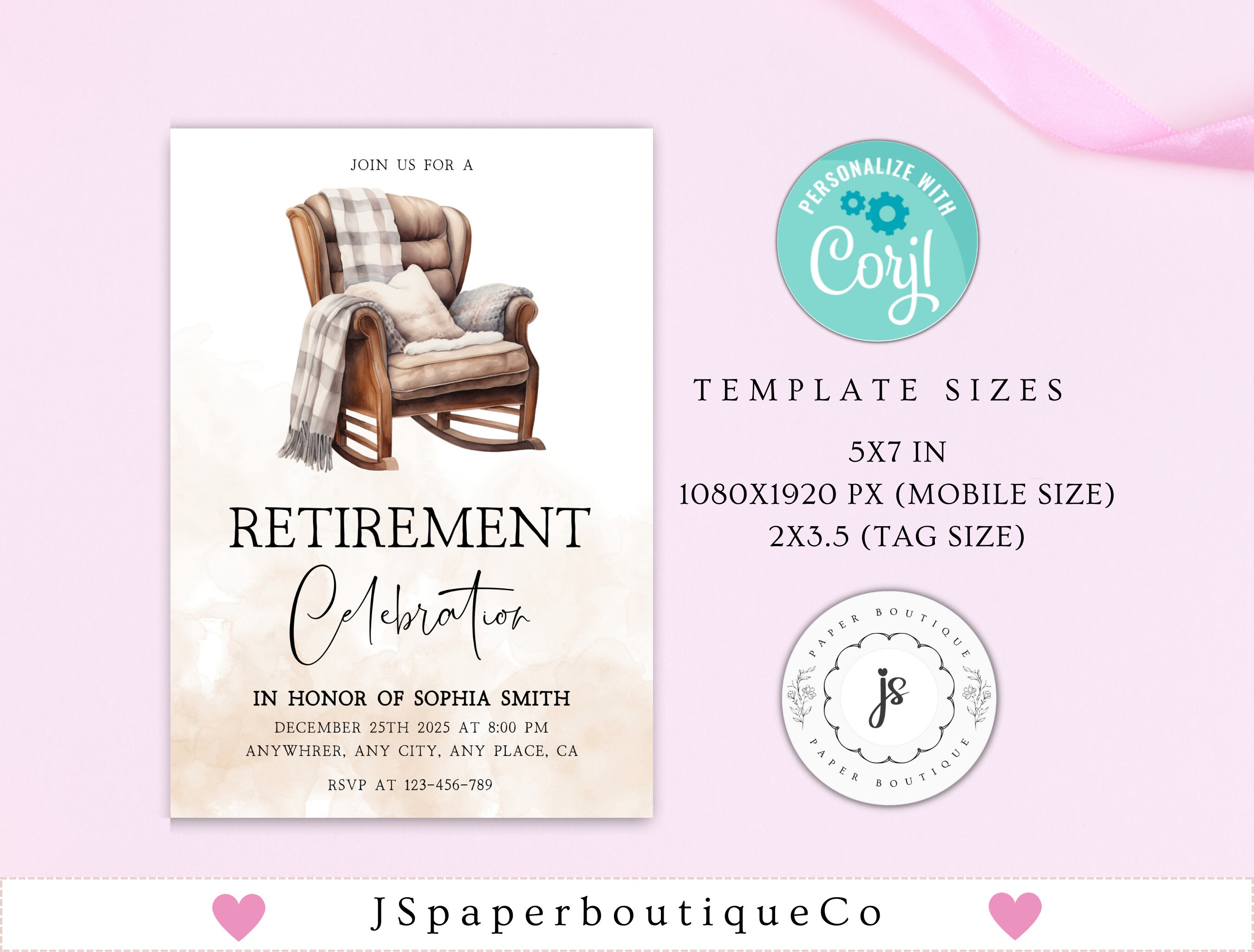 Retirement Invitation, Retirement Party Invitation, Retirement ...