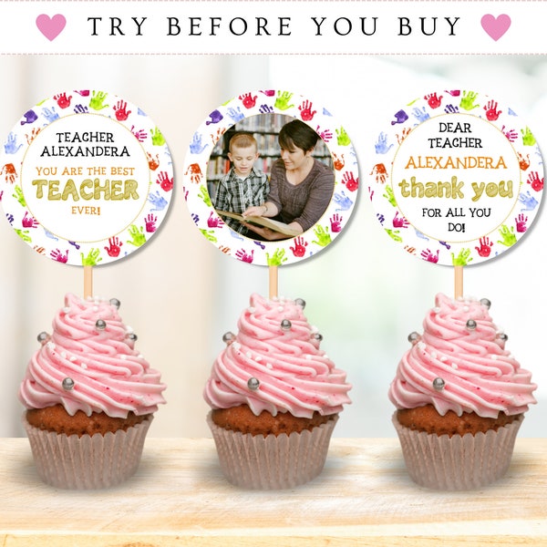 Teacher Cupcake - Etsy