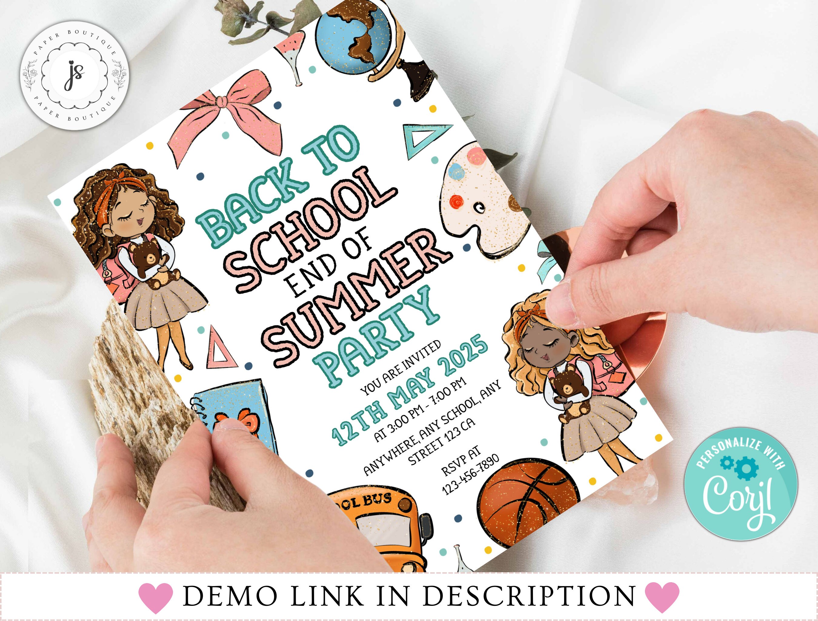 Editable Back to School Party Invitation End of Summer Party - Etsy