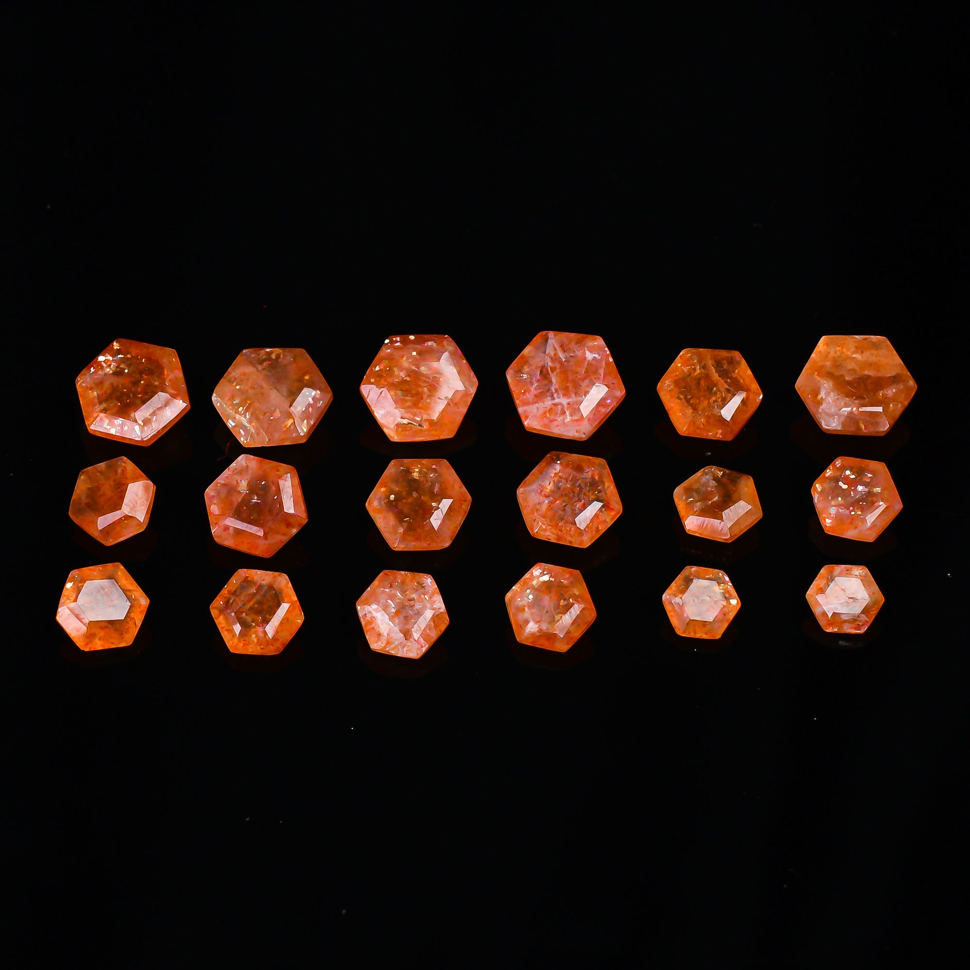 Natural Sunstone Hexagon Brilliant Cut, Sunstone Loose Gemstone for ...