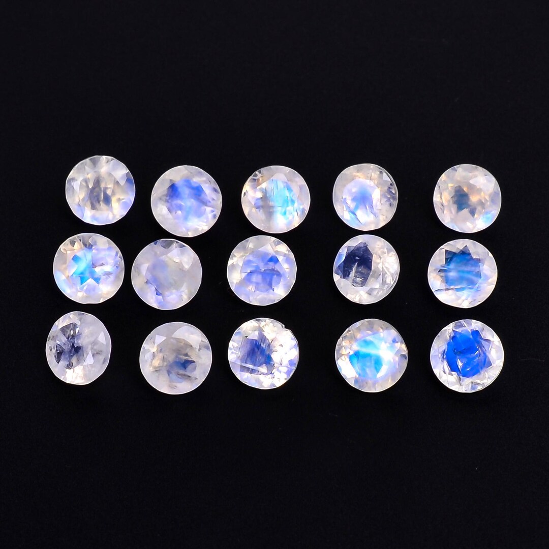 100% Natural Flashy Moonstone Round Shape, Loose Gemstone Jewelry ...