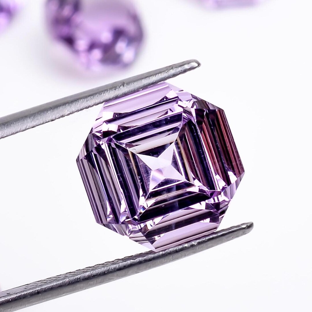 Natural Purple Amethyst Octagon Brilliant Cut , Loose Vintage Jewelry ...