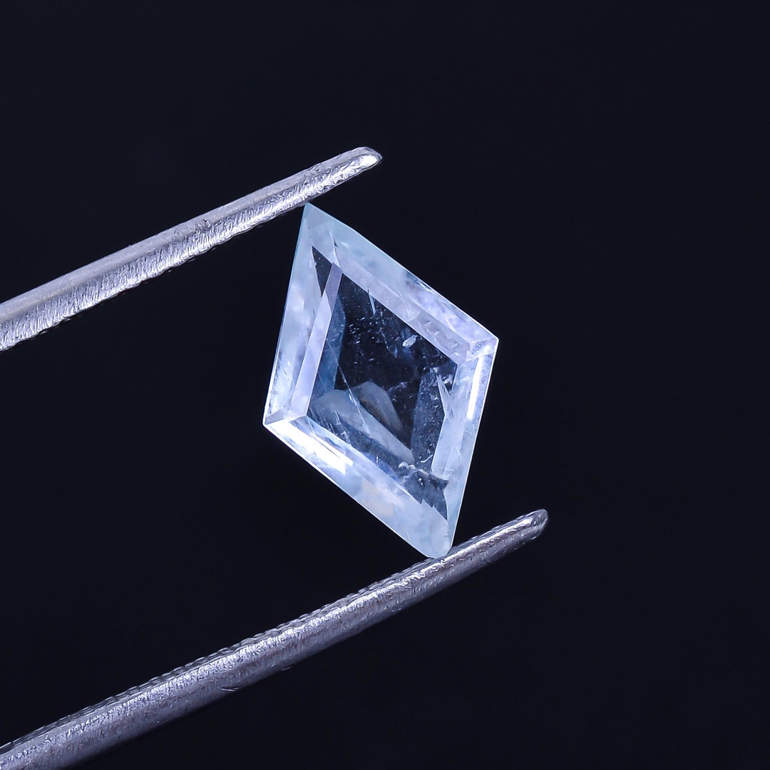 Natural Aquamarine Kite Shape Cut Stone, Healing Loose Gemstone for ...