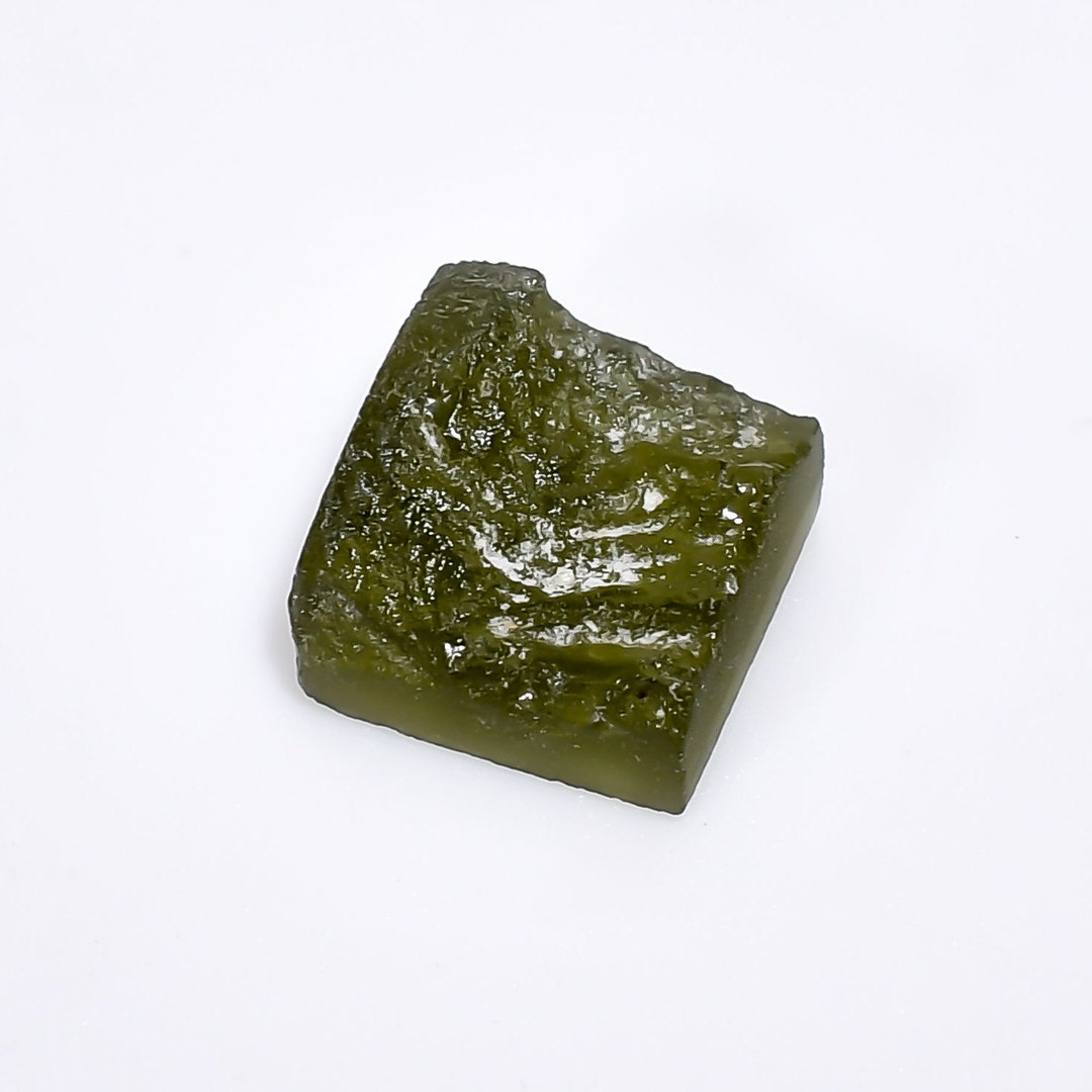 Raw Cut Moldavite Gemstone, Square Shape, Jewelry Making, Czech ...