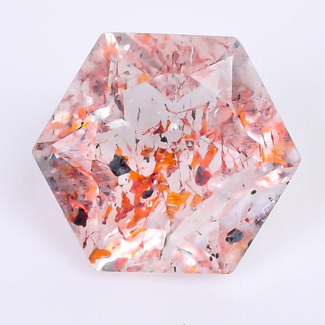Natural Super Seven Quartz Hexagon Shape, Lepidocrocite Quartz Loose ...