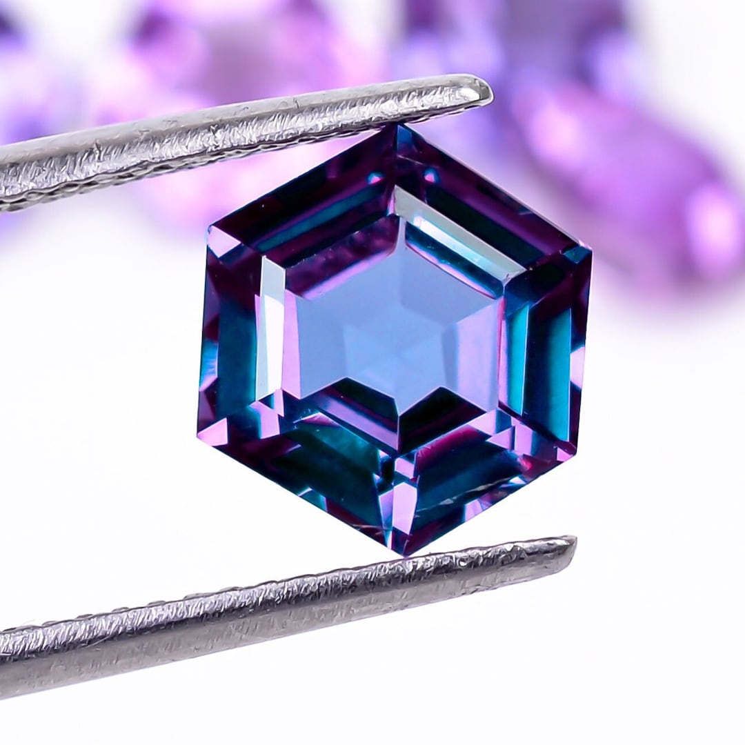 AAA Quality Alexandrite Hexagon Shape, Loose Gemstone for Jewelry ...