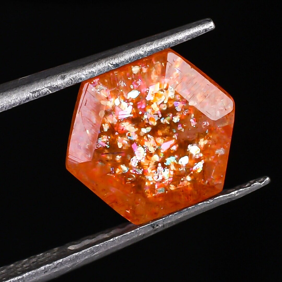 Natural Sunstone Hexagon Brilliant Cut, Sunstone Loose Gemstone for ...