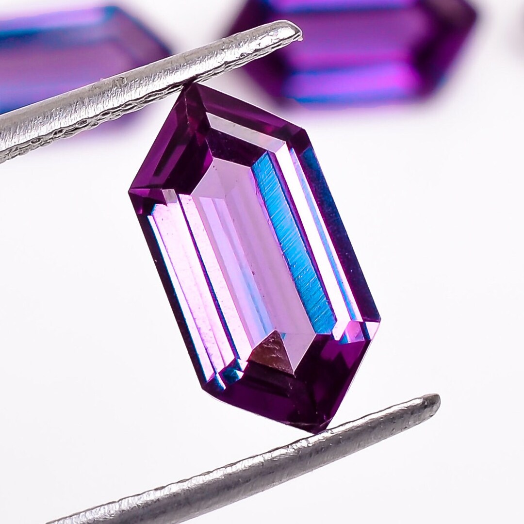 Alexandrite Elongated Hexagon Step Cut, Loose Gemstone for Jewelry ...