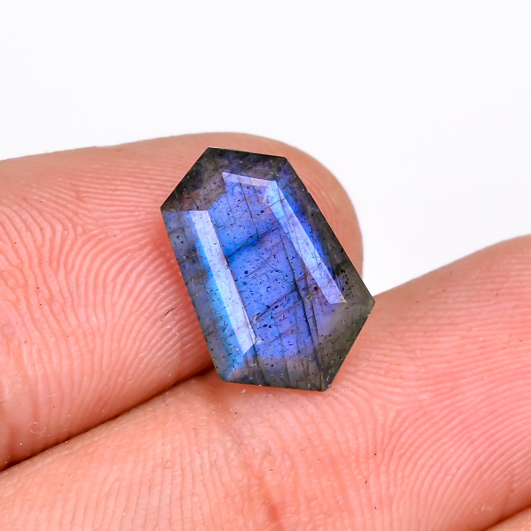 Natural Labradorite Hexagon Cut Gemstone Loose Gemstone for - Etsy