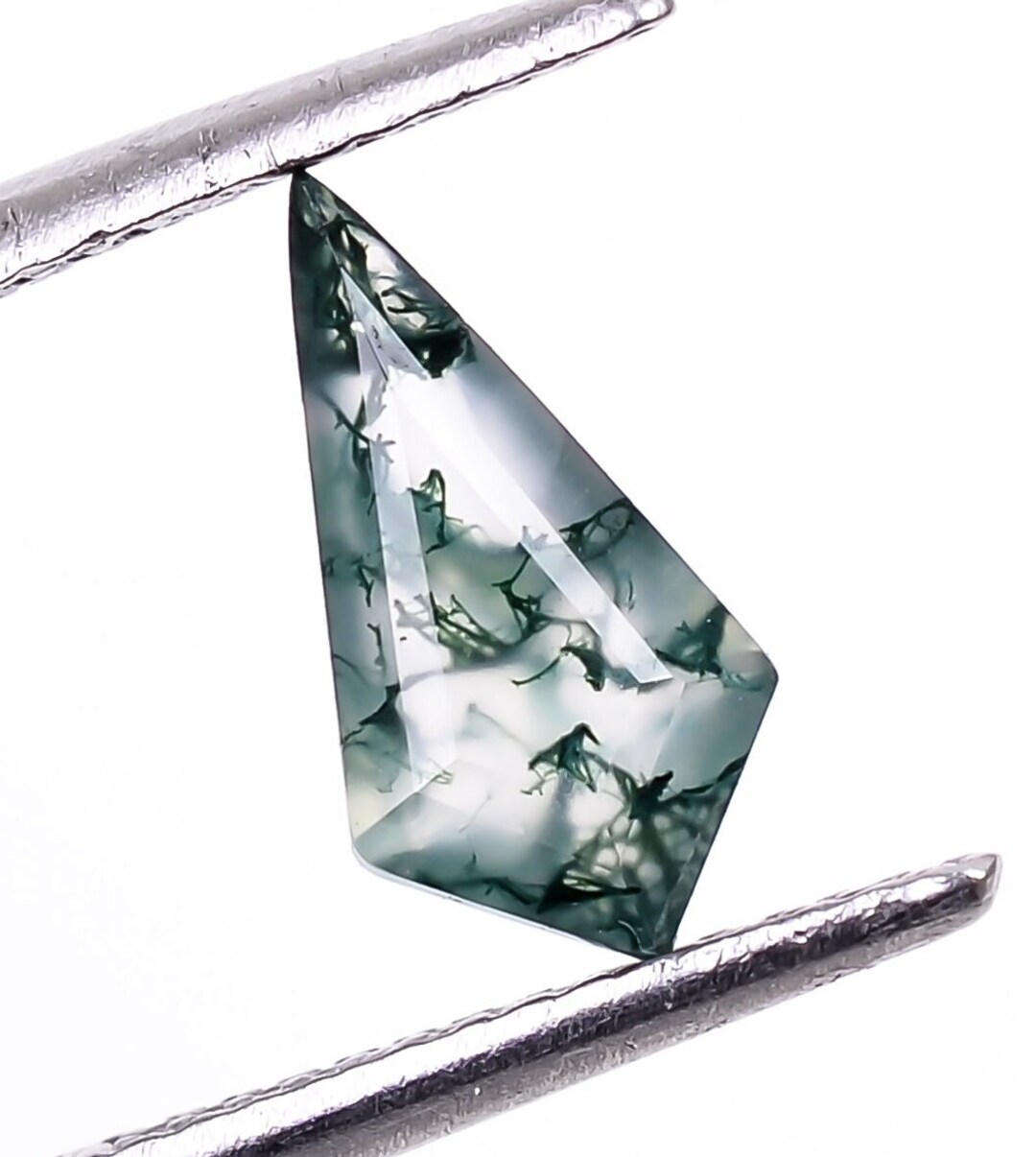 Natural Garden Moss Agate Kite Shape, Faceted Moss Loose Gemstone for ...