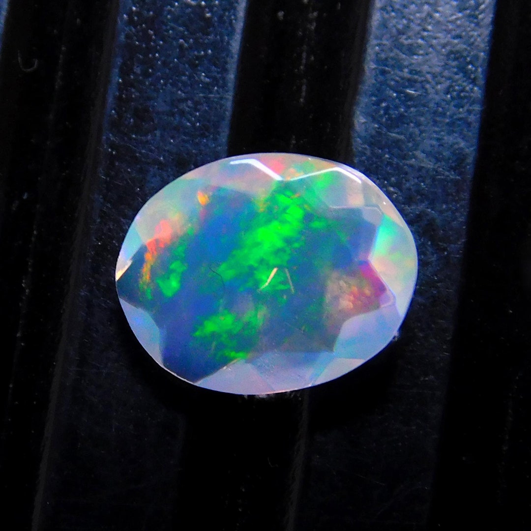 Blue Fire Ethiopian Opal Oval Cut Gemstone, Calibrated Loose Crystal ...