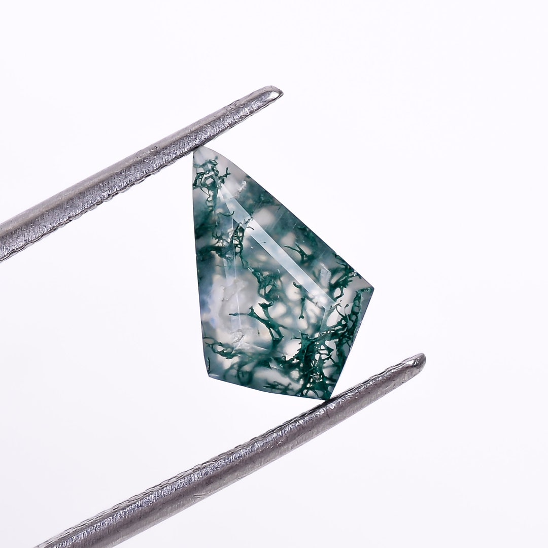 Natural Garden Moss Agate Kite Faceted Cut, Agate Loose Gemstone for ...