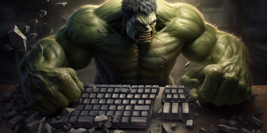 Hulk Desk Mat RAGE QUIT Hulk Smashing Keyboard Mouse Pad Xl Mousepad ...