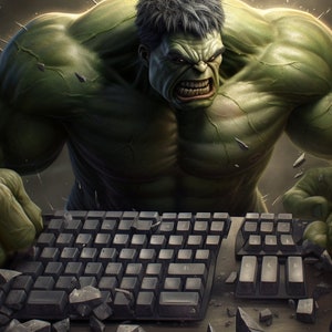 Hulk Desk Mat RAGE QUIT Hulk Smashing Keyboard Mouse Pad Xl Mousepad ...