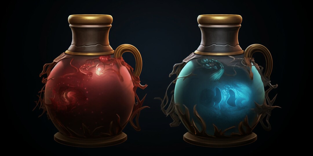 XXL Potion Diablo 4 Deskmat Led Health Pot Mousepad RGB Mana Potion ...